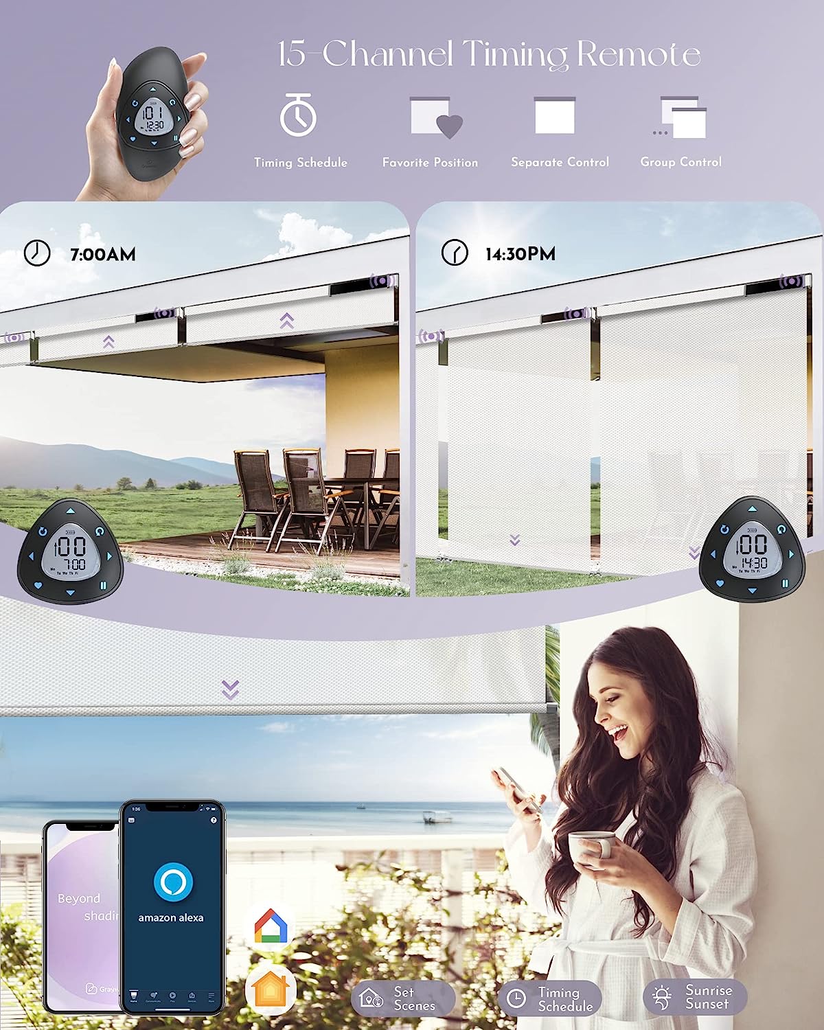 8 Stunning Designs Of Motorized Shades For Outdoor Patio